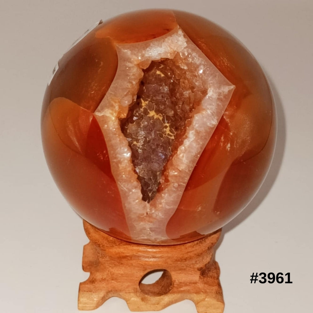 Carnelian Sphere – Suz E Bee Candles & Crystals