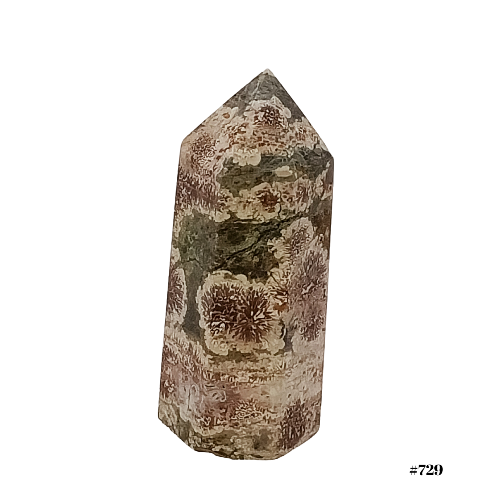 Russian Flower Agate Point – Suz E Bee Candles & Crystals