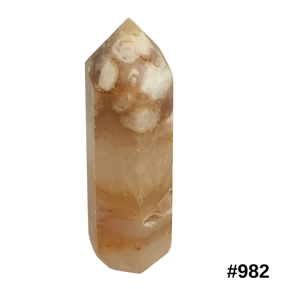 Flower Agate Point – Suz E Bee Candles & Crystals